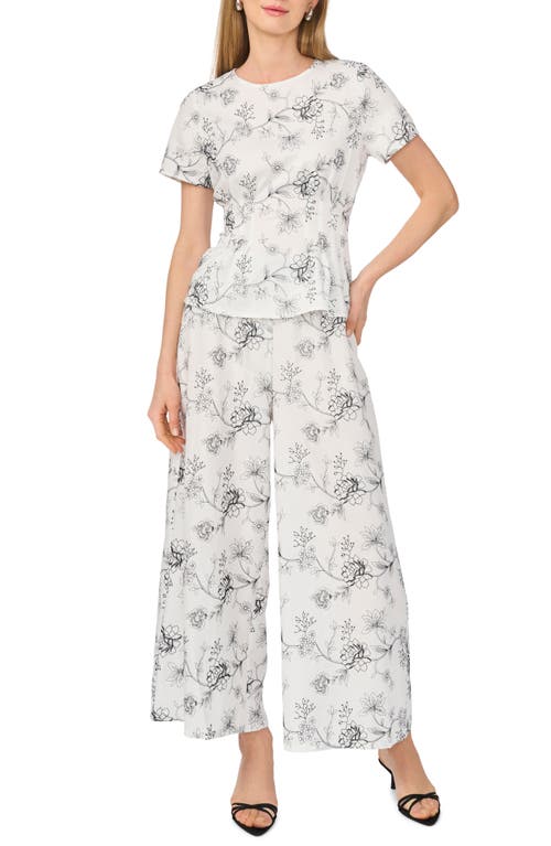 VINCE CAMUTO Smocked Waist Crop Wide Leg Pants